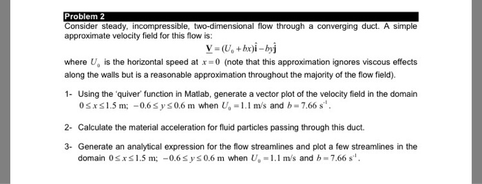 Solved Problem 2 Consider steady, incompressible, | Chegg.com