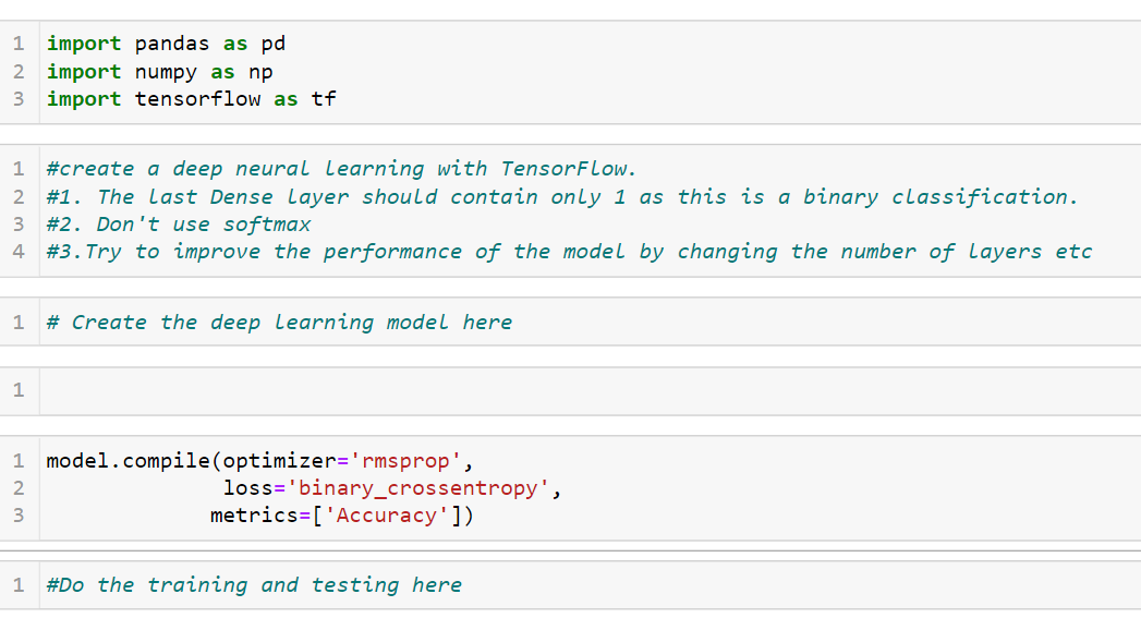 Solved -Complete the following code where it supposed to, | Chegg.com