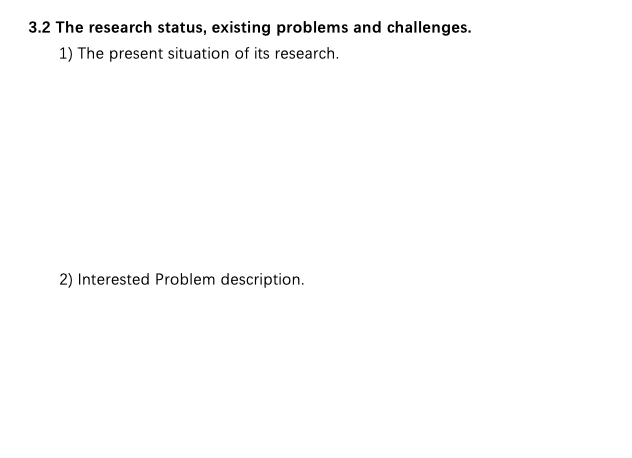 Solved 3.2 The research status, existing problems and | Chegg.com