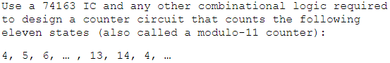 Solved Use a 74163 IC and any other combinational logic | Chegg.com