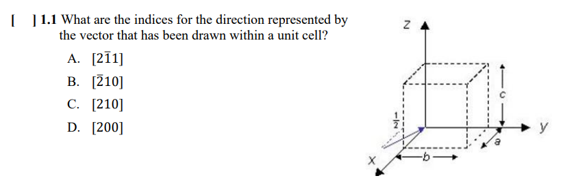 Solved [ ]1.1 What are the indices for the direction | Chegg.com