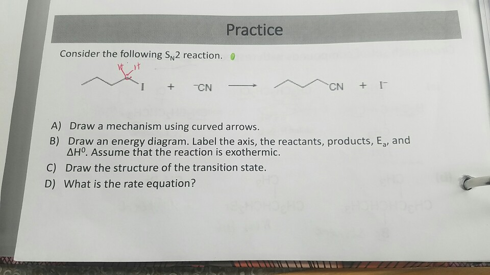 Solved Practice Consider the following SN2 reaction. 0 I+CN | Chegg.com