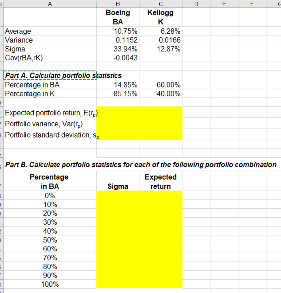 Solved \begin{tabular}{|l|c|c|c|c|c|} \hline & A & B & C & D | Chegg.com