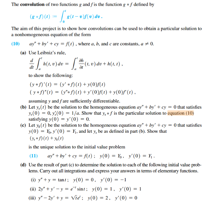 Solved The convolution of two functions g ﻿and f ﻿is the | Chegg.com