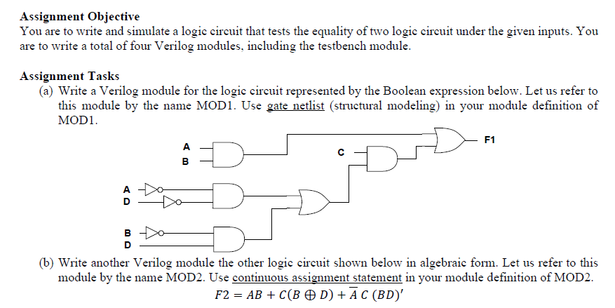 Solved Assignment Objective You are to write and simulate a | Chegg.com
