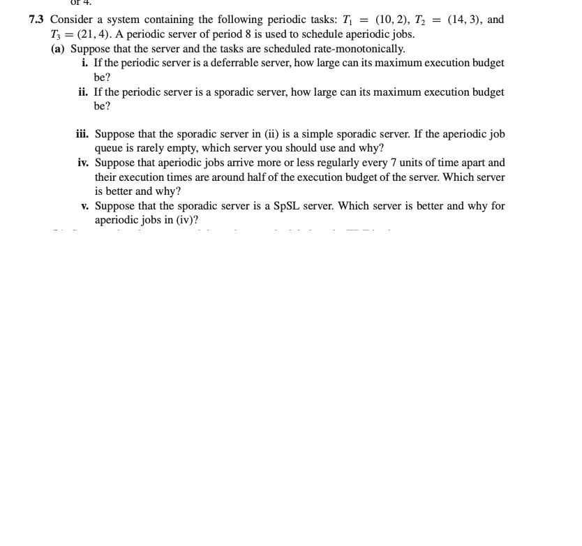 Solved 7.3 Consider a system containing the following | Chegg.com