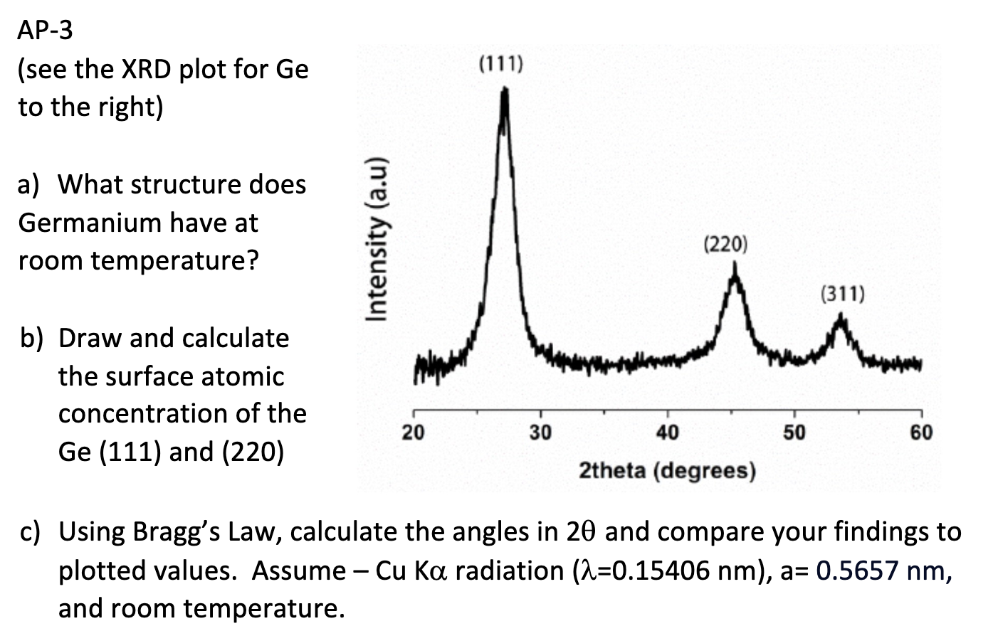 Draw and calculate the surface atomic concentration | Chegg.com