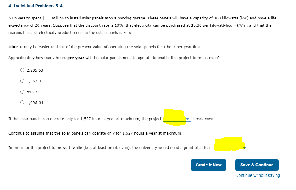 Solved 4. Individual Problems 5-4 A university spent $1.3 | Chegg.com