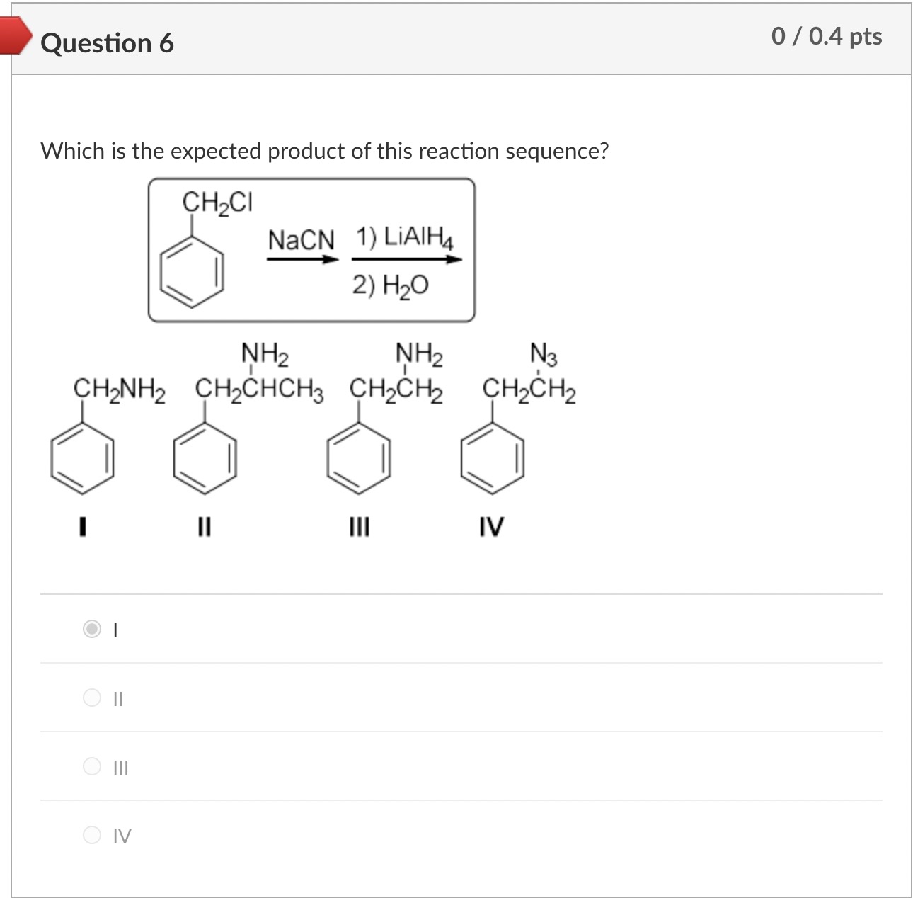 Solved Which is the expected product of this reaction | Chegg.com