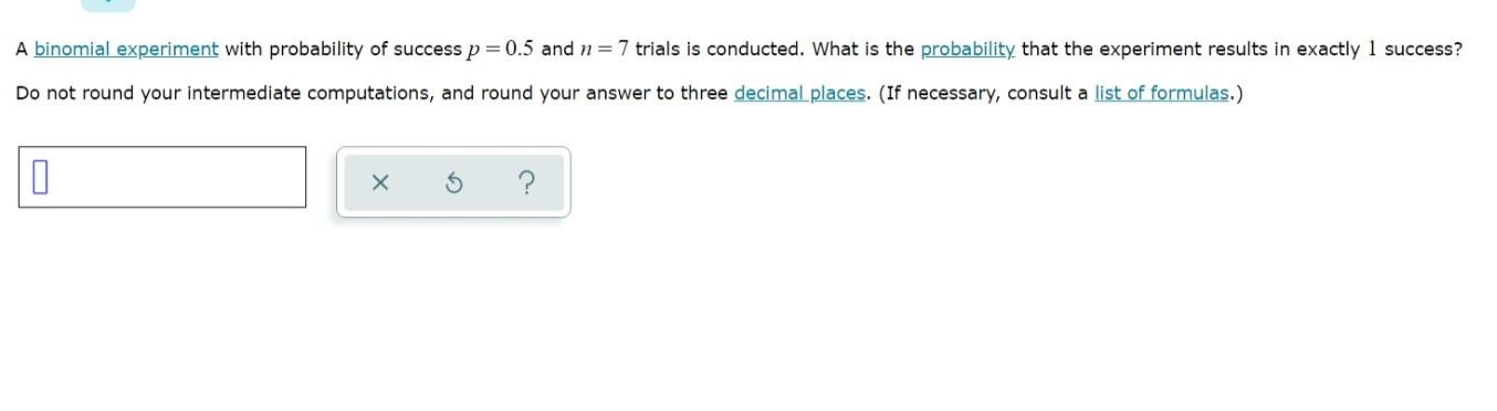 Solved A binomial experiment with probability of success | Chegg.com