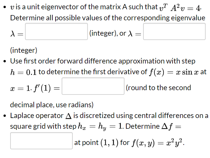 Solved • vis a unit eigenvector of the matrix A such that VT | Chegg.com