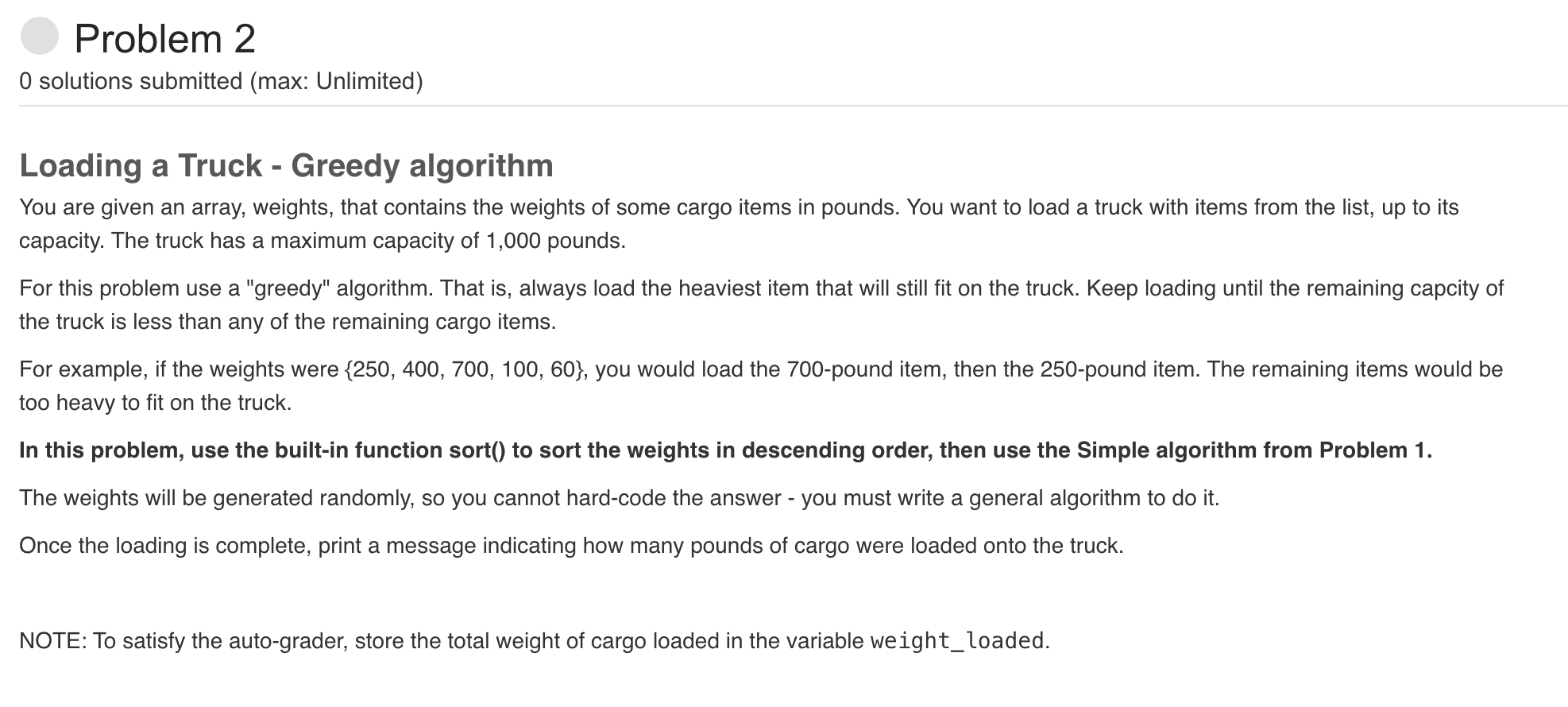 Solved Problem 2 O solutions submitted (max: Unlimited) | Chegg.com
