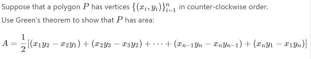 Solved , Suppose that a polygon P has vertices {(Li, Yi)}}=1 | Chegg.com