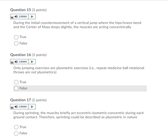 Solved Question 15 (3 points) Listen During the initial | Chegg.com