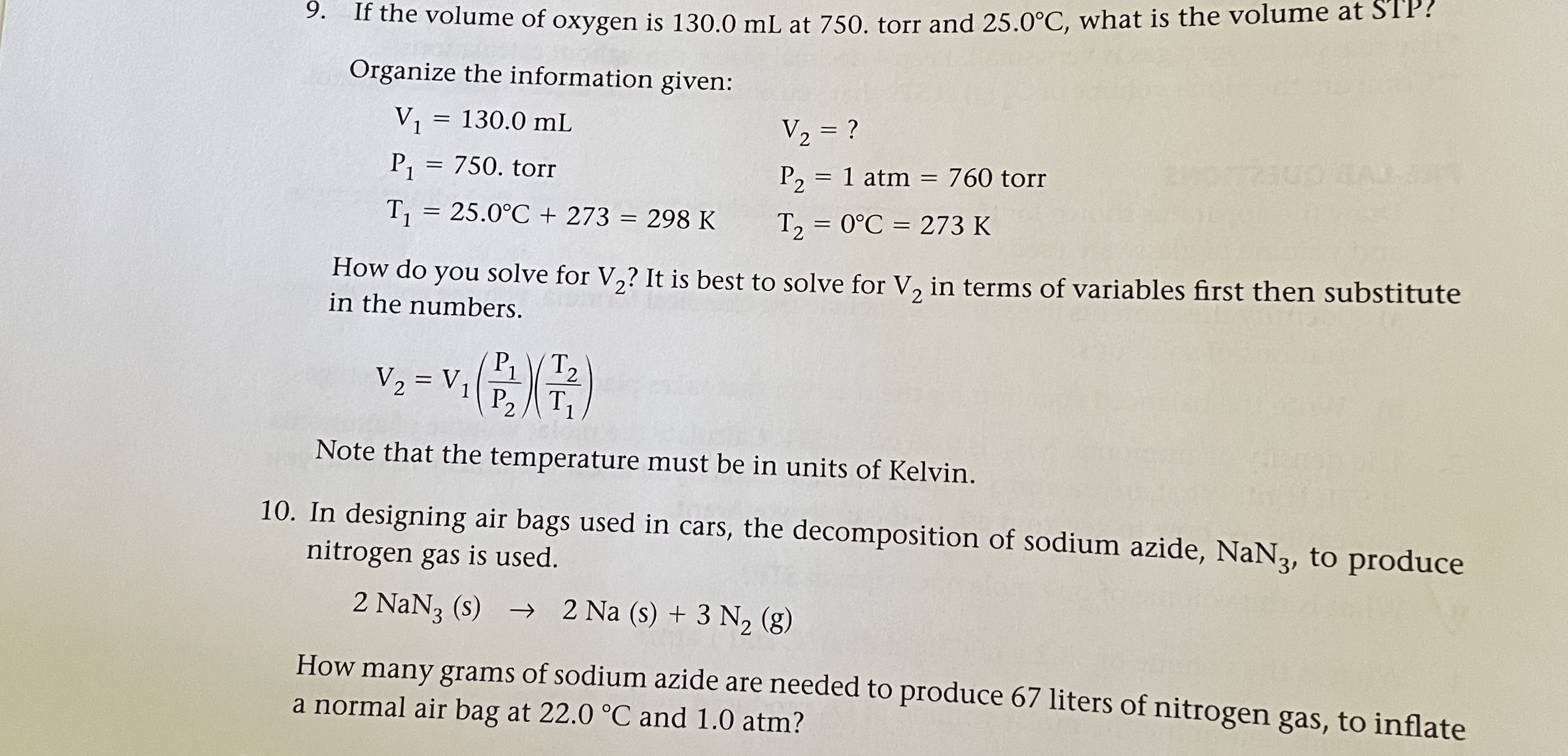 Solved 9. If the volume of oxygen is 130.0 mL at 750 . torr | Chegg.com