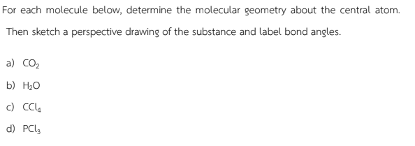 Solved For each molecule below, determine the molecular | Chegg.com