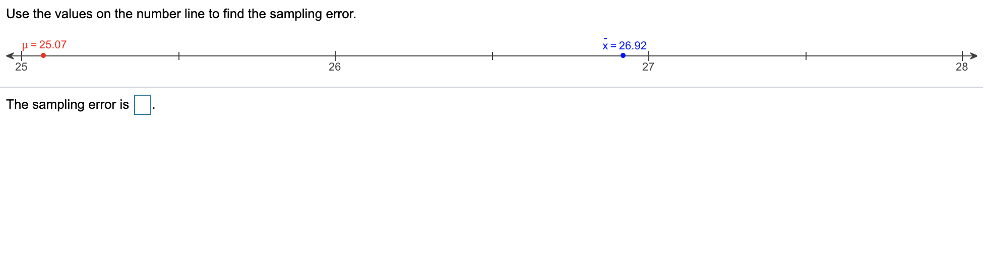 Solved Use the values on the number line to find the | Chegg.com