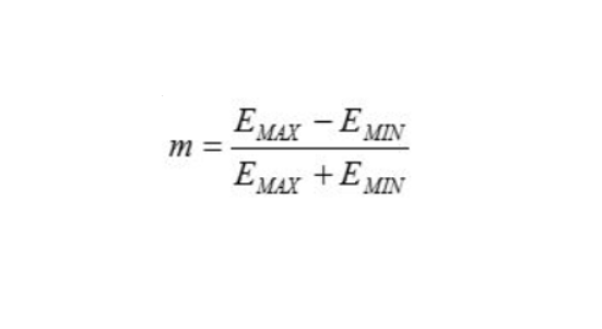 Solved m=(Emax-Emin)/(Emax+Emin) | Chegg.com
