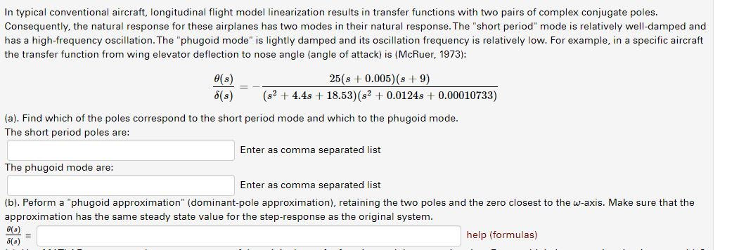 Solved In typical conventional aircraft, longitudinal flight | Chegg.com