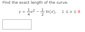 Solved Find the exact length of the curve. | Chegg.com