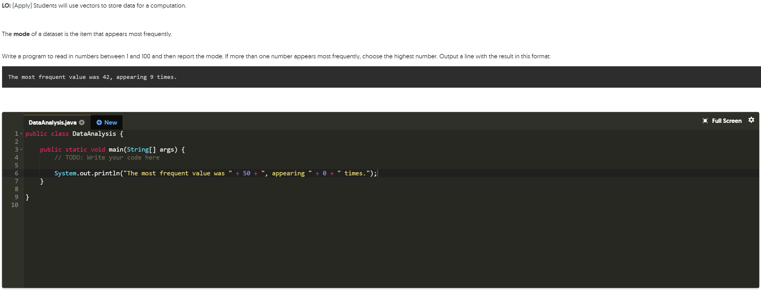 Solved LO: (Apply) Students will use vectors to store data | Chegg.com