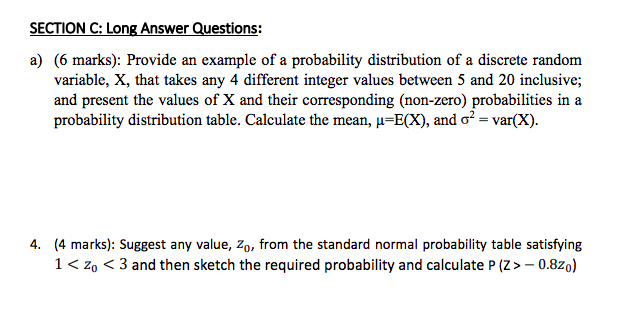 Solved SECTION C: Long Answer Questions: a) (6 marks): | Chegg.com