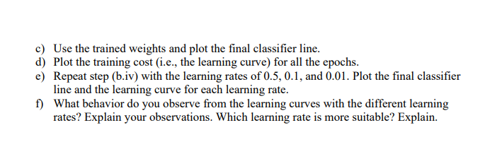 Solved blem 2) [Python] Gradient descent learning in Python: | Chegg.com