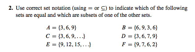 Solved 2. Use Correct Set Notation (usingor S) To Indicate