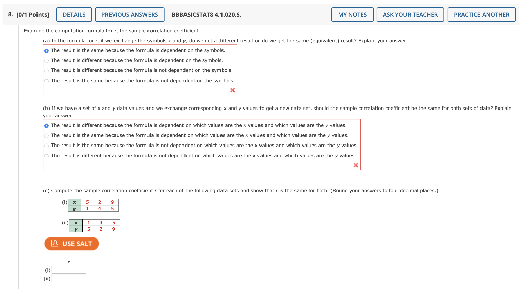 Solved 8. (0/1 Points] DETAILS PREVIOUS ANSWERS BBBASICSTAT8 | Chegg.com