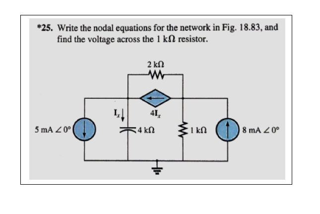 Solved 25. Write the nodal equations for the network in Fig. | Chegg.com