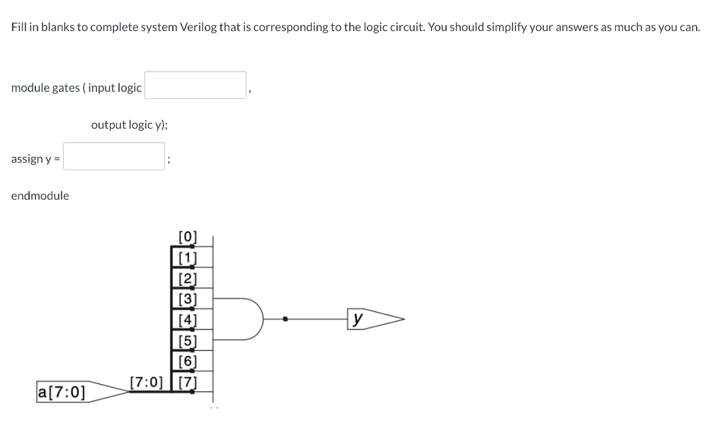 Solved Fill In Blanks To Complete System Verilog That Is 