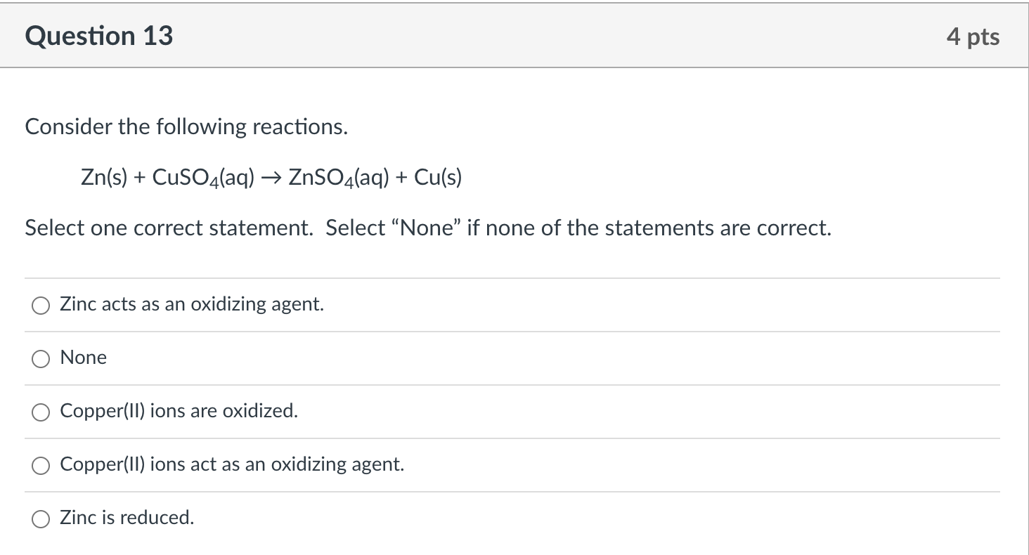 Solved Consider the following reactions. | Chegg.com