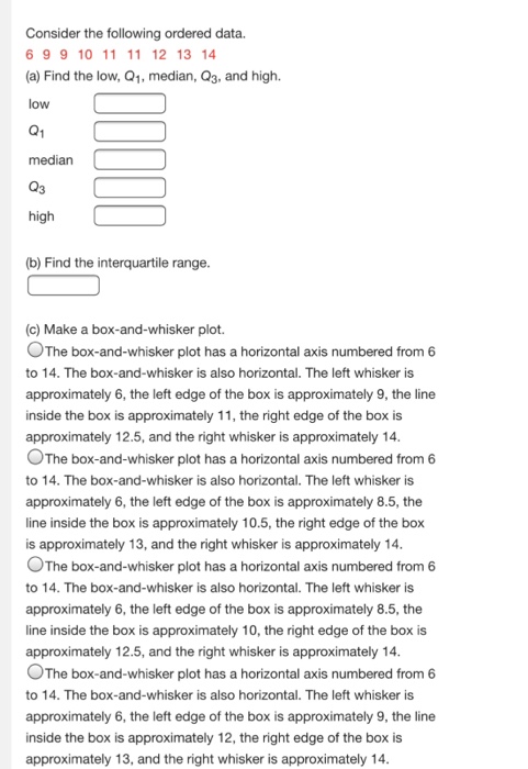 Solved Consider the following ordered data. (a) Find the | Chegg.com