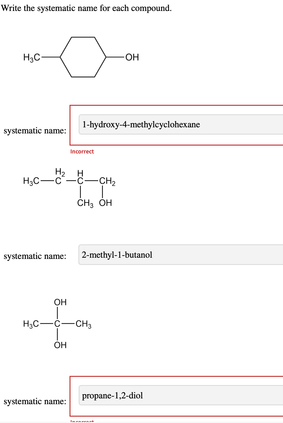Solved Write the systematic name for each compound. | Chegg.com