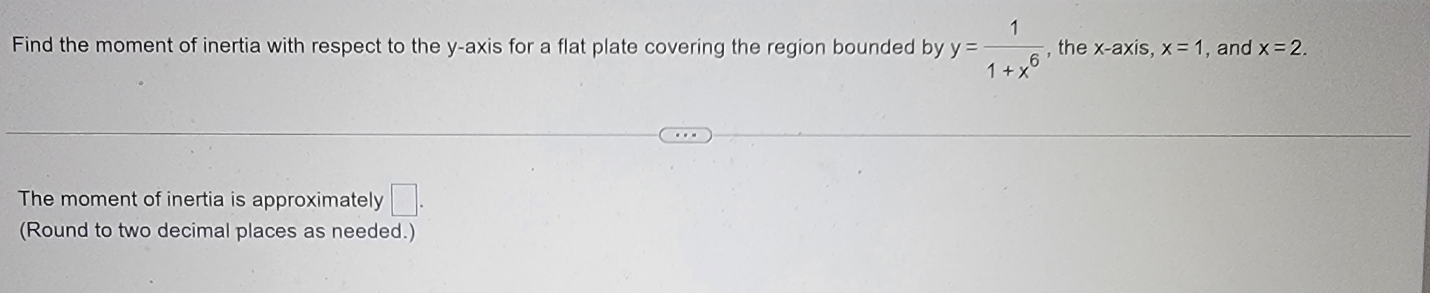 Solved Find the moment of inertia with respect to the y-axis | Chegg.com