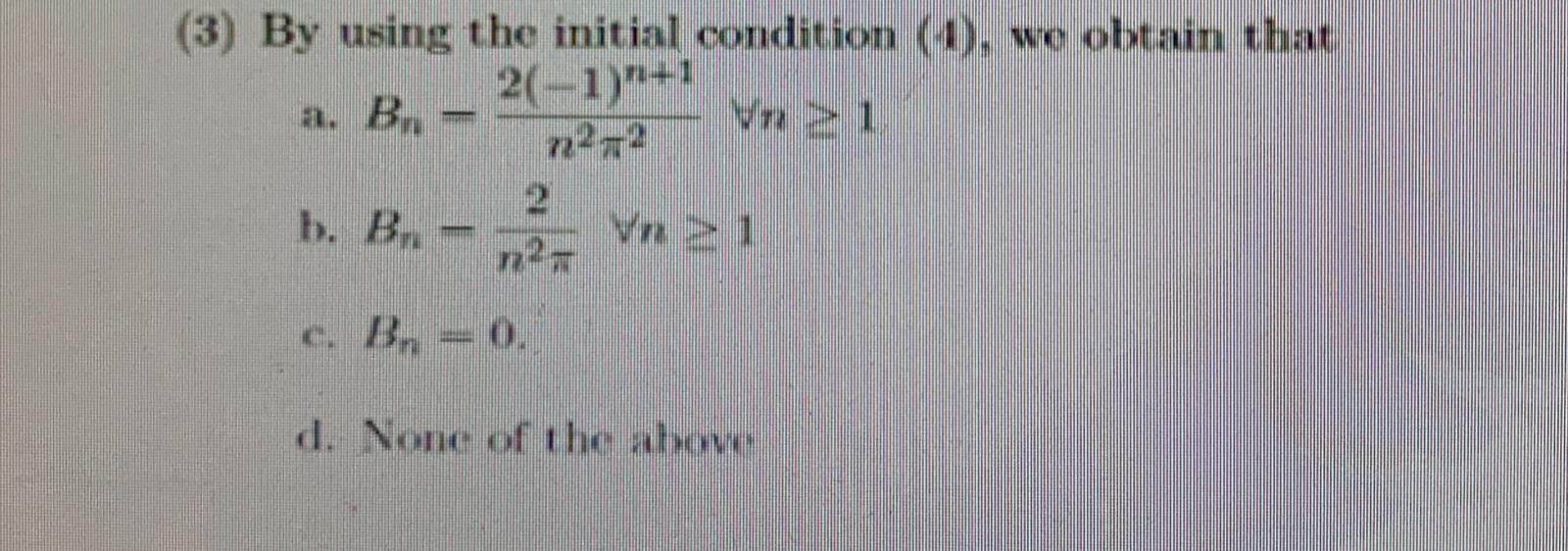 Solved Consider the following boundary value problem (E) : | Chegg.com