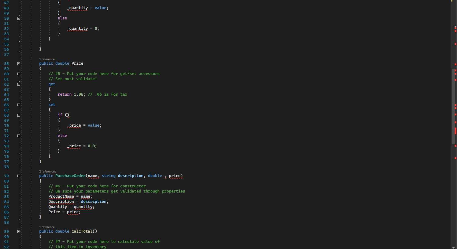 Code is mostly written just need someone to finish | Chegg.com