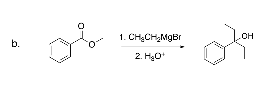 Solved O b. do e 1. CH3CH2MgBr 2. H30+ n colo | Chegg.com