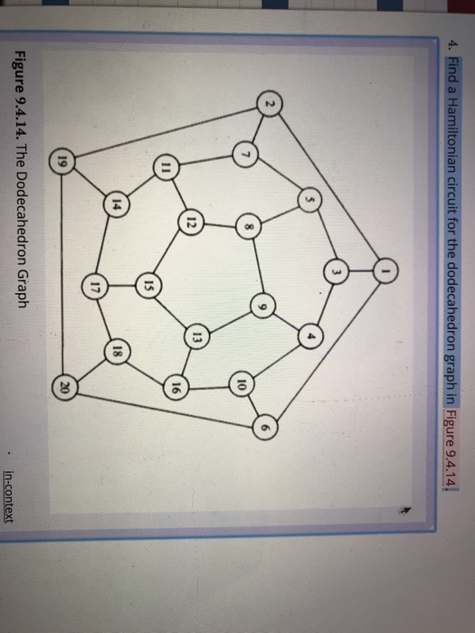 Solved 4. Find a Hamiltonian circuit for the dodecahedron | Chegg.com