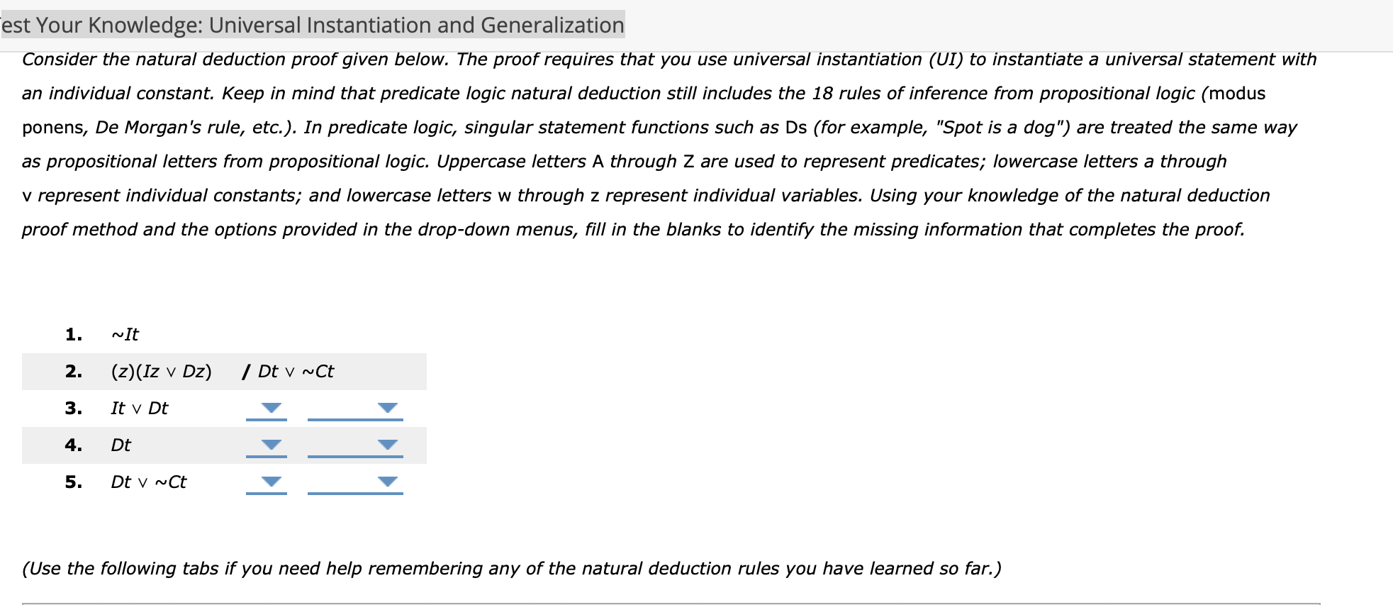 Using your knowledge of the natural deduction proof | Chegg.com