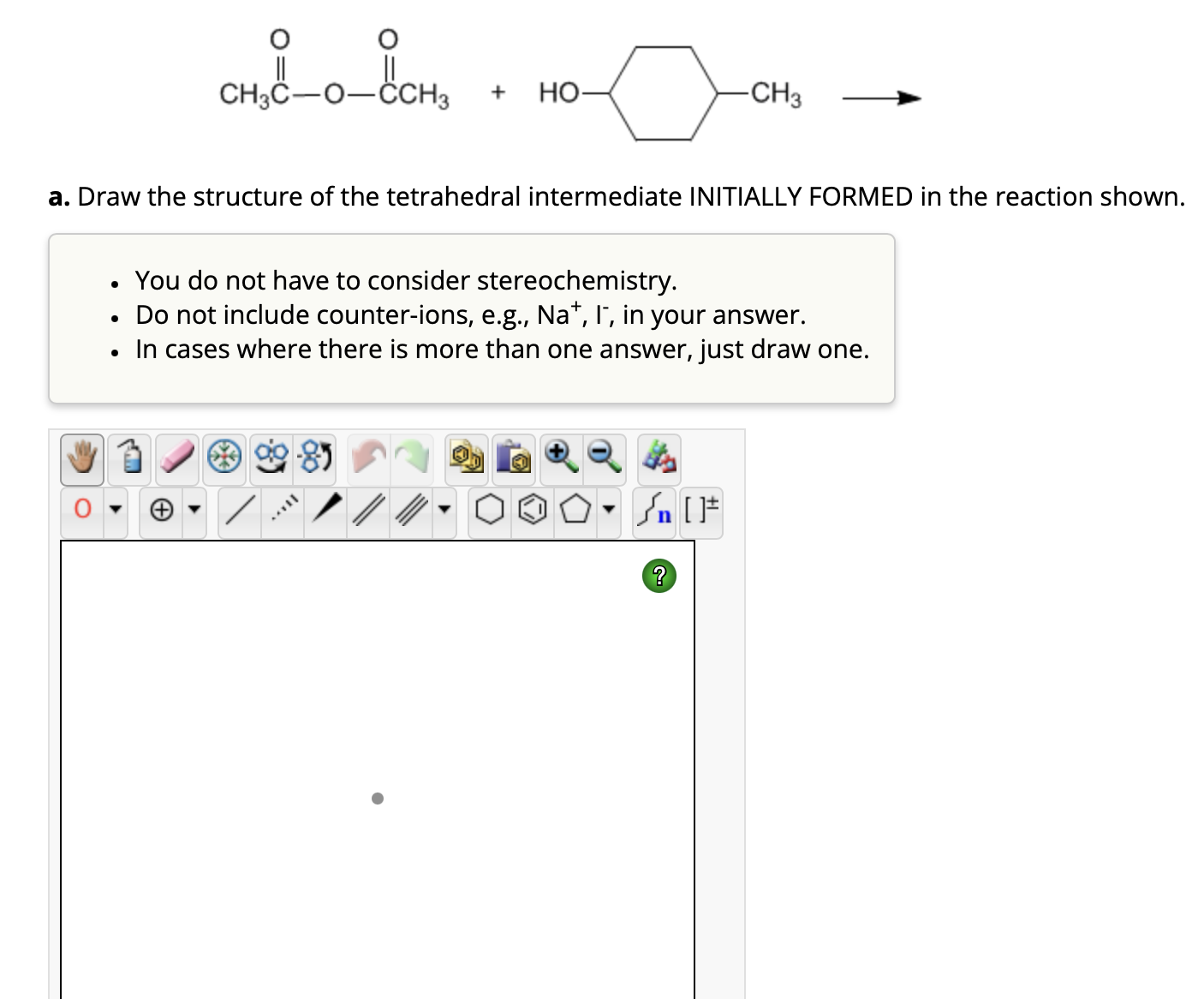 Solved a. ﻿Draw the structure of the tetrahedral | Chegg.com