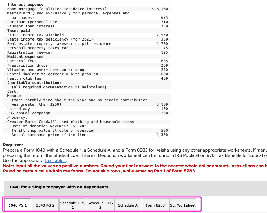 Keisha Sanders, a divorced single taxpayer and | Chegg.com