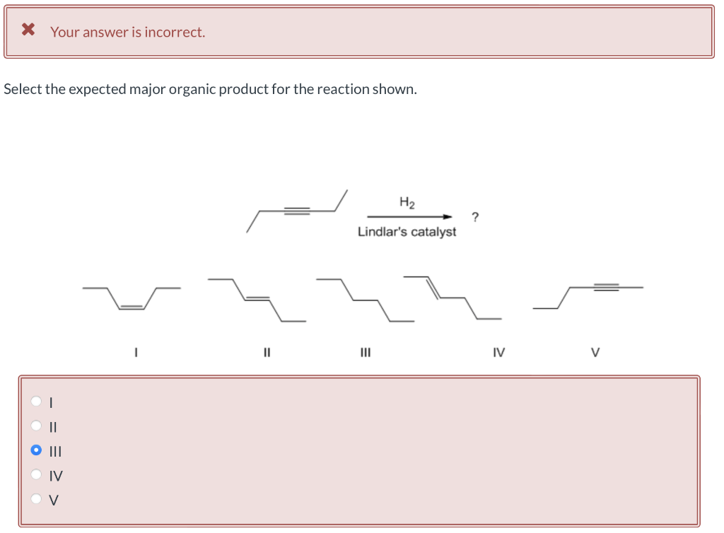 Solved Select the expected major organic product for the | Chegg.com