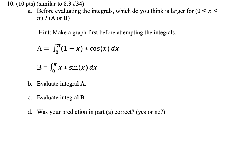 Solved 0. (10 pts) (similar to 8.3#34) a. Before evaluating | Chegg.com