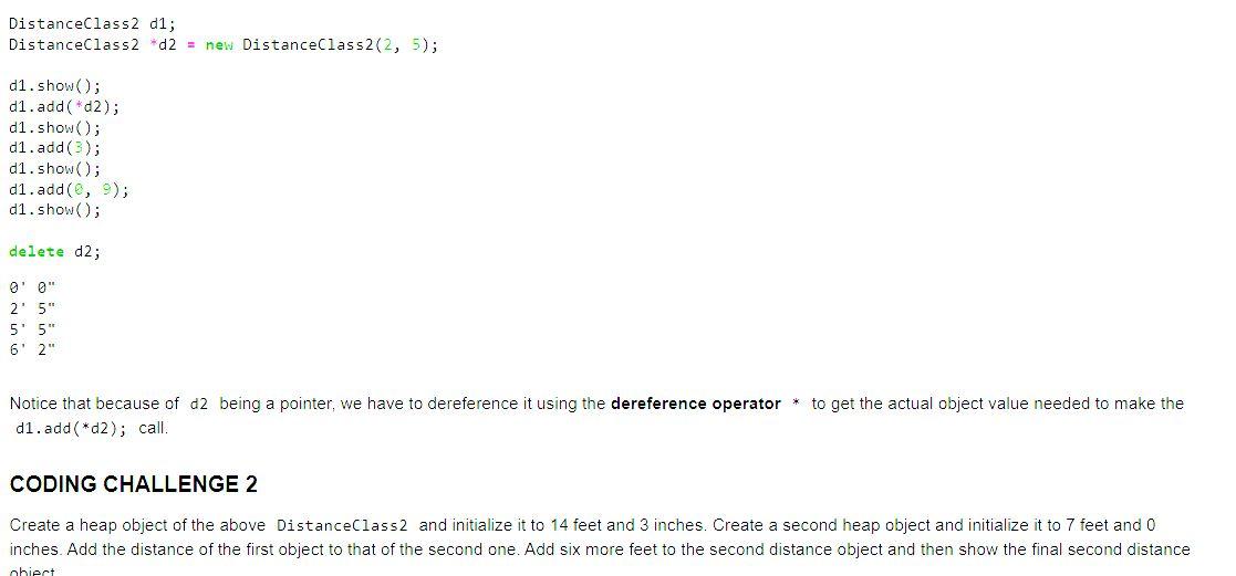 Solved Notice that because of d2 being a pointer, we have to | Chegg.com