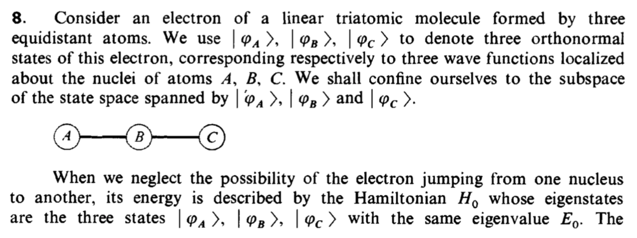 Solved 8 Consider An Electron Of A Linear Triatomic
