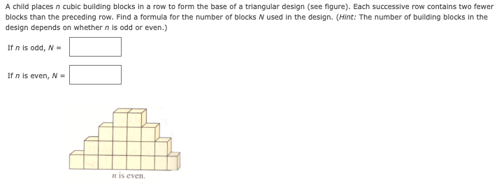 Solved A child places n cubic building blocks in a row to | Chegg.com