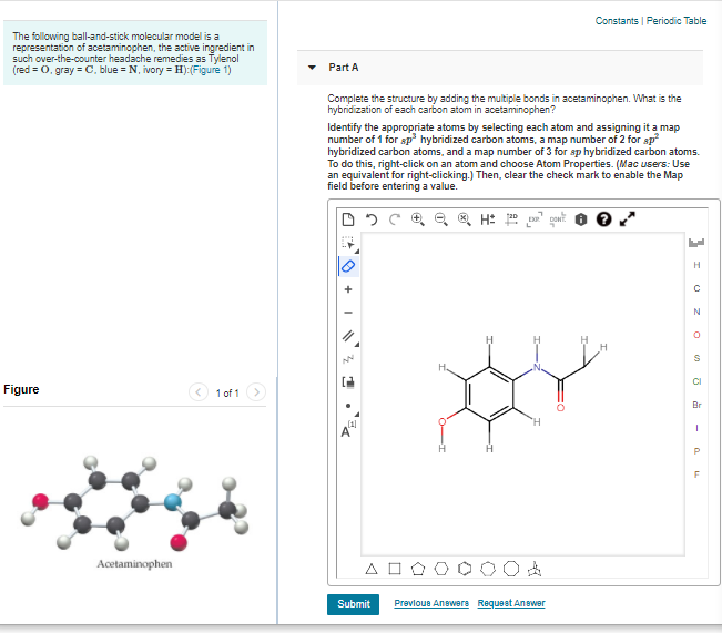 Solved Constants Periodic Table The following ball-and-stick | Chegg.com