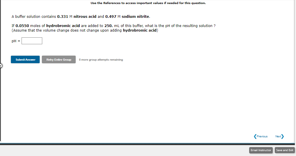 Solved A buffer solution contains 0.331M nitrous acid and | Chegg.com