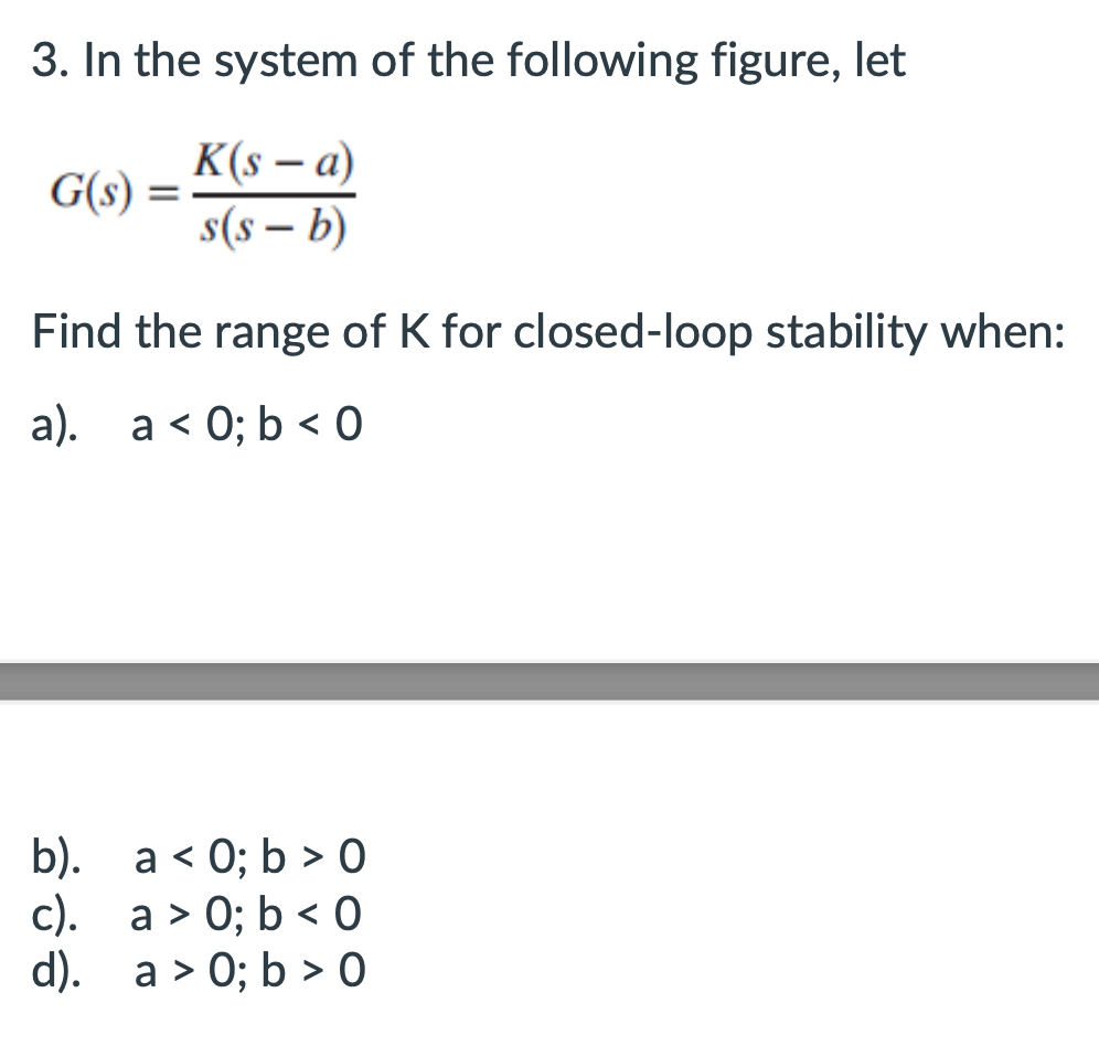 Solved In the system of the following figure, | Chegg.com | Chegg.com